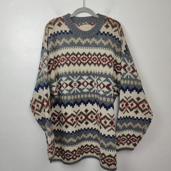 Abercrombie & Fitch | Sweaters | Vintage Y2k Abercrombie Fitch Fair Isle Knit Sweater Mens Large ...